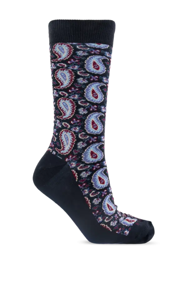 Etro Patterned Socks - Navy Blue