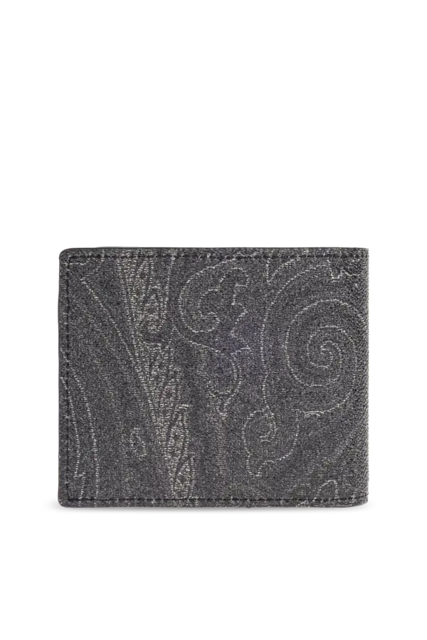 Etro Wallet With Embroidered Logo - Grey