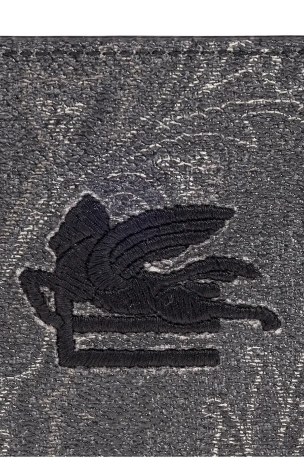 Etro Wallet With Embroidered Logo - Grey