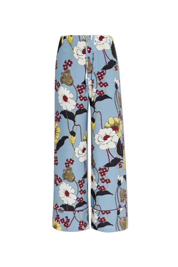 Marni Floral Print Palazzo Trousers - Multicolour