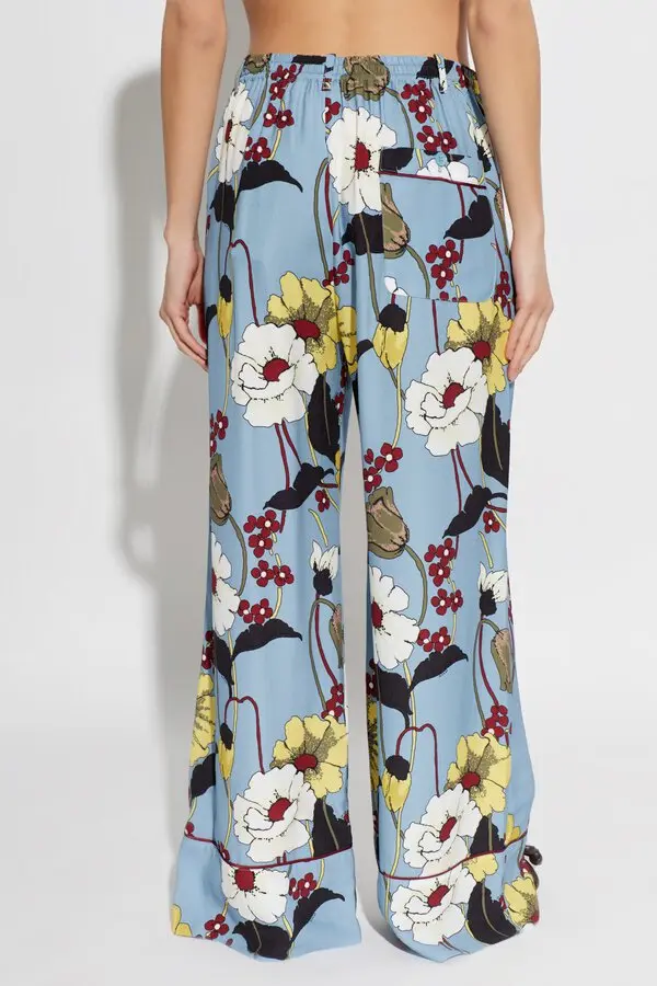 Marni Floral Print Palazzo Trousers - Multicolour