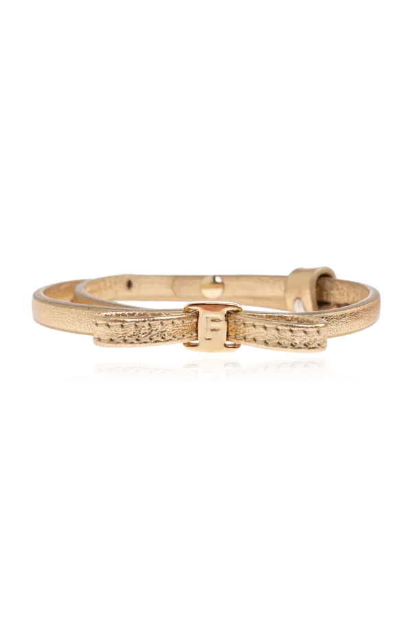 FERRAGAMO Leather Bracelet - Gold