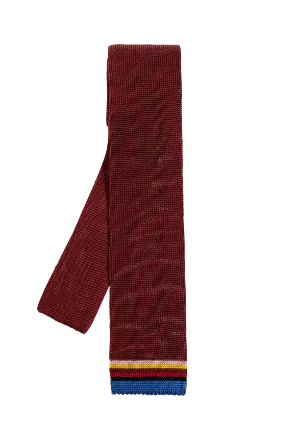 Paul Smith Silk Knit Neck Tie - Red
