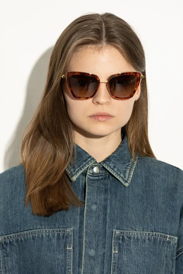 Valentino Garavani Square Frame Sunglasses - Brown