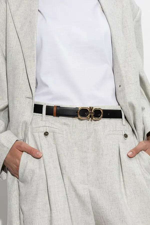 FERRAGAMO Double-sided Belt - Black