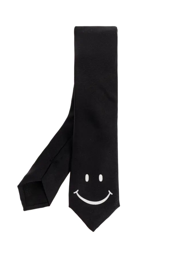 Moschino X Smile Standard Neck Tie - Black