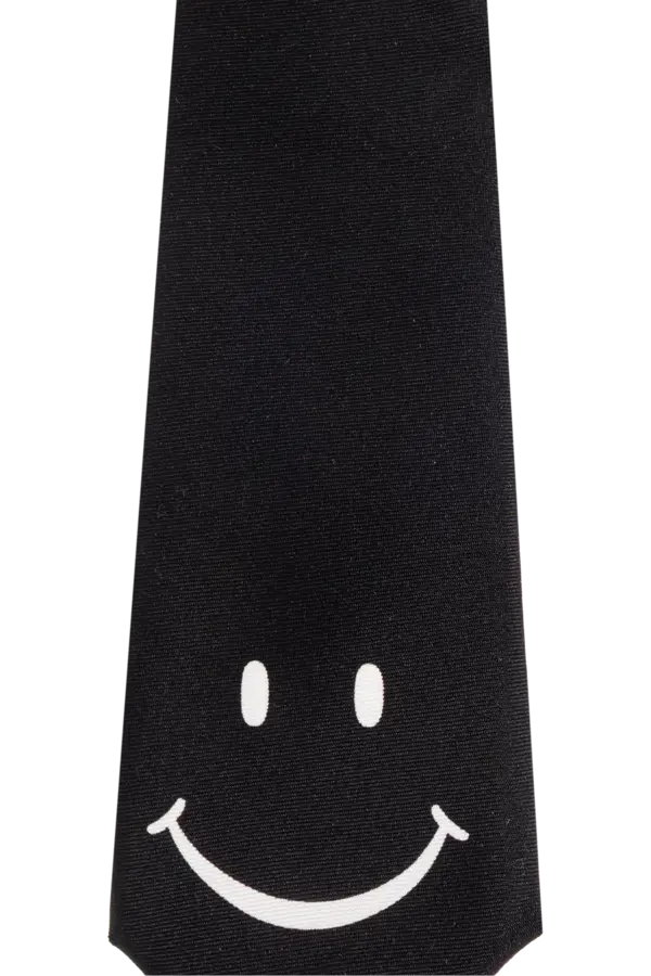 Moschino X Smile Standard Neck Tie - Black