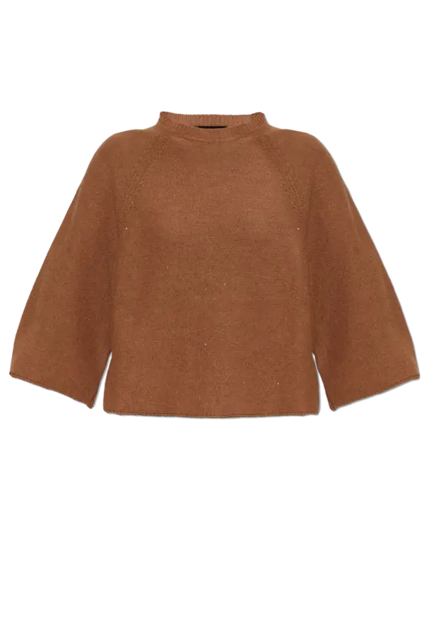 Fabiana Filippi Sequin Detail Knit Sweater - Brown