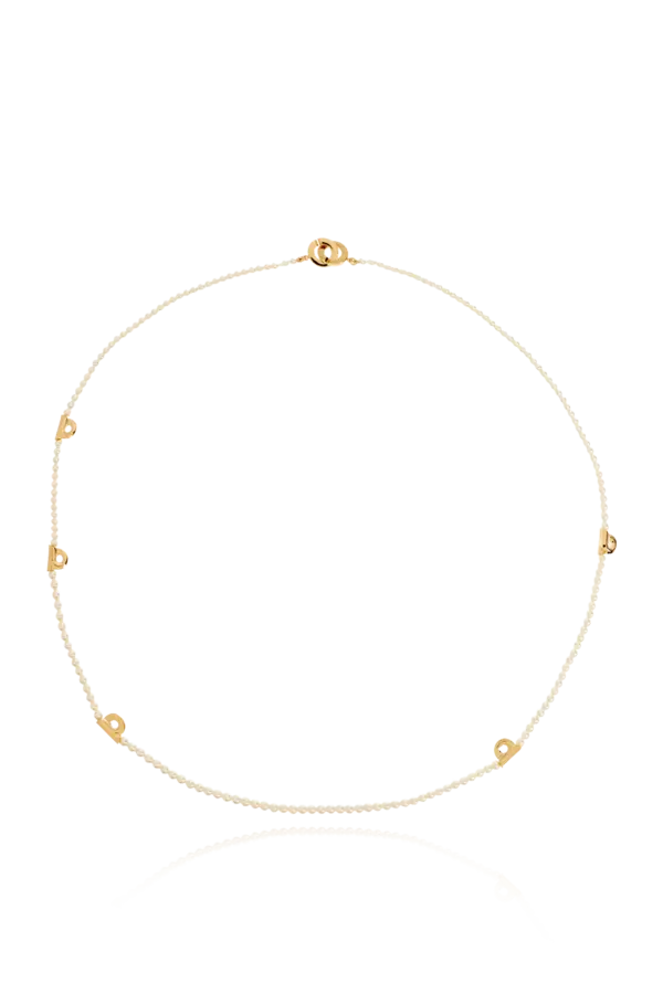FERRAGAMO Necklace With Imitation Pearls And Accents - Gold