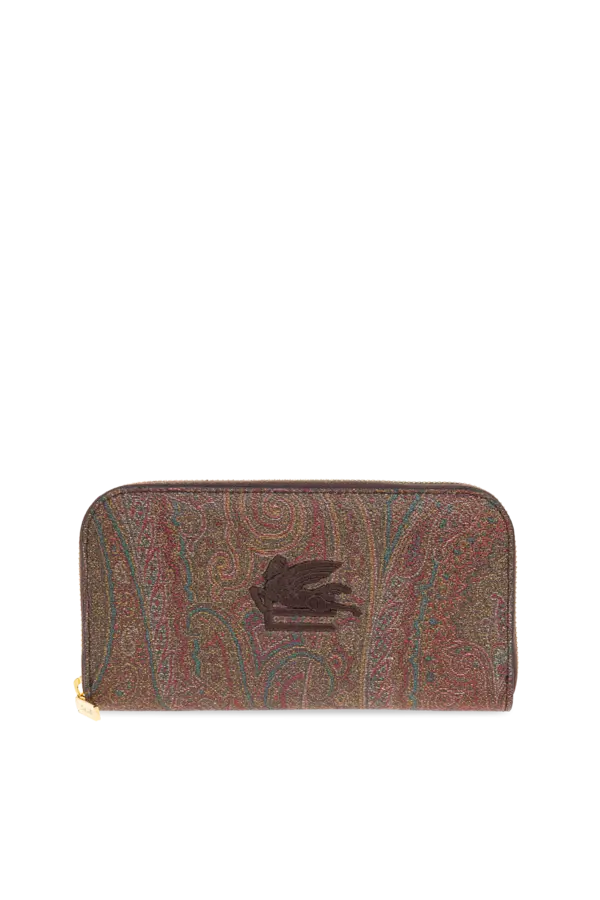 Etro Wallet With Embroidered Logo - Brown