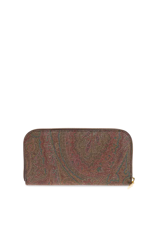 Etro Wallet With Embroidered Logo - Brown