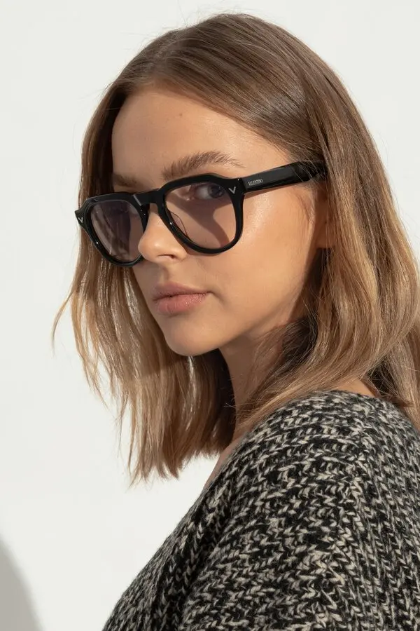 Valentino Garavani Full Rim Eyeglasses - Black