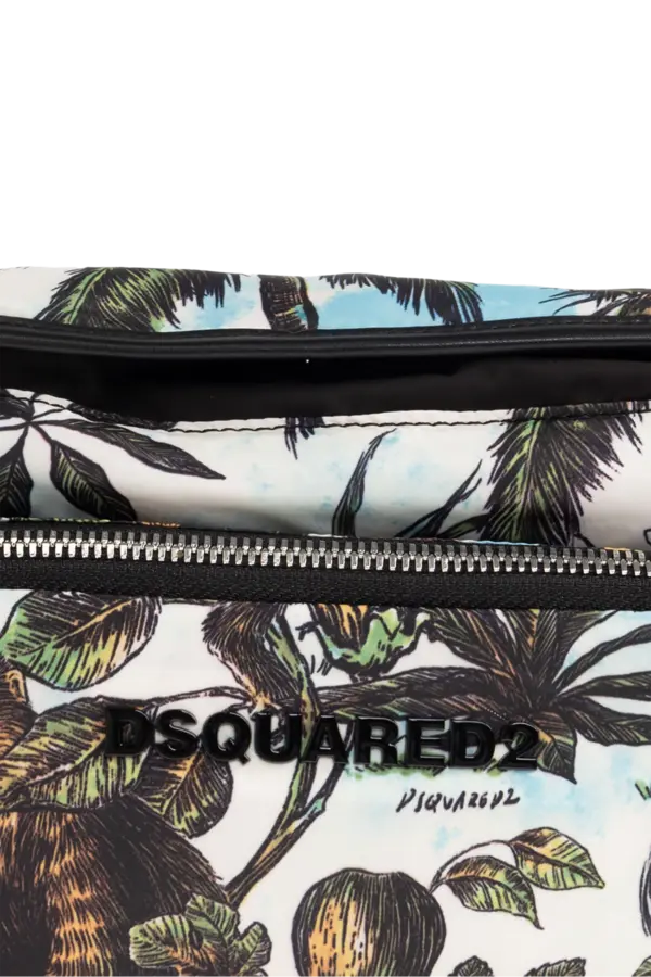 Dsquared2 Belt Bag With Tropical Print And Logo - Multicolour