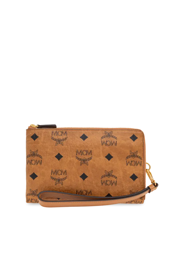 Mcm Wallet With Monogram - Brown