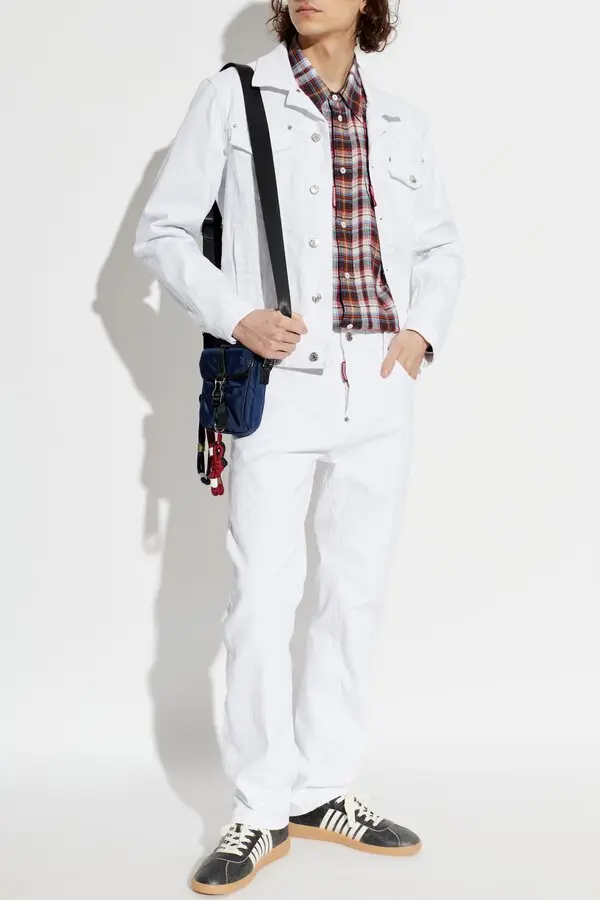 Dsquared2 Linen Shirt With Pockets - Multicolour