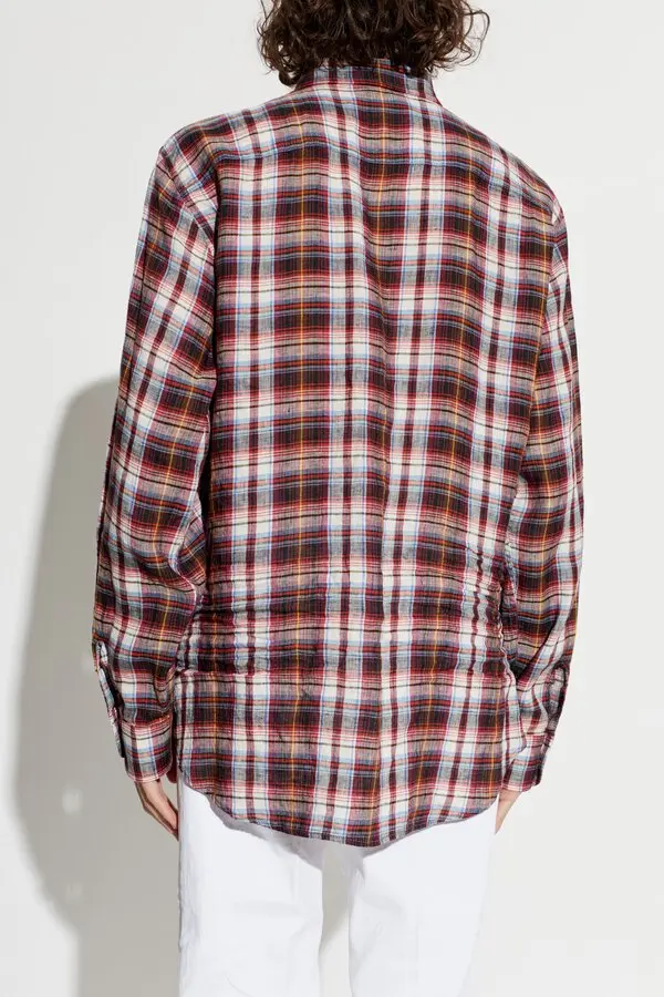 Dsquared2 Linen Shirt With Pockets - Multicolour