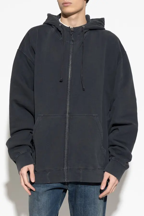MAISON MARGIELA Oversized Zip-up Sweatshirt - Grey