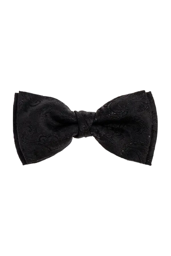 Etro Bow Tie With Lurex Thread - Black