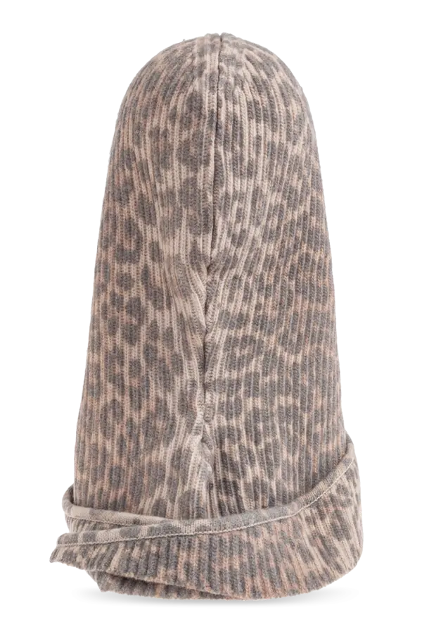 GANNI Balaclava With Logo - Beige