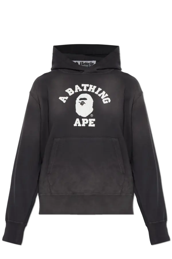 A BATHING APE Hooded Sweatshirt With Logo - Grey