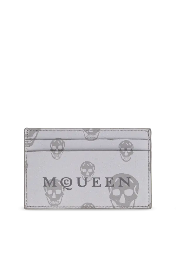 Alexander McQueen Leather Card Holder - Grey