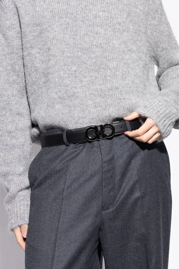 FERRAGAMO Reversible Belt - Black