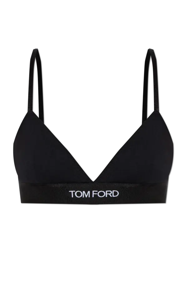 TOM FORD Bra With Logo - Black