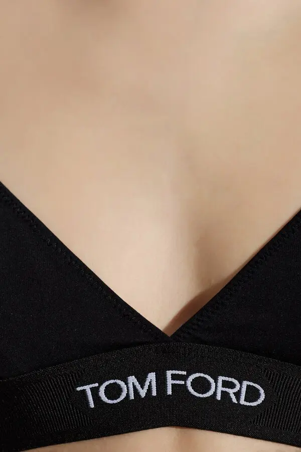 TOM FORD Bra With Logo - Black