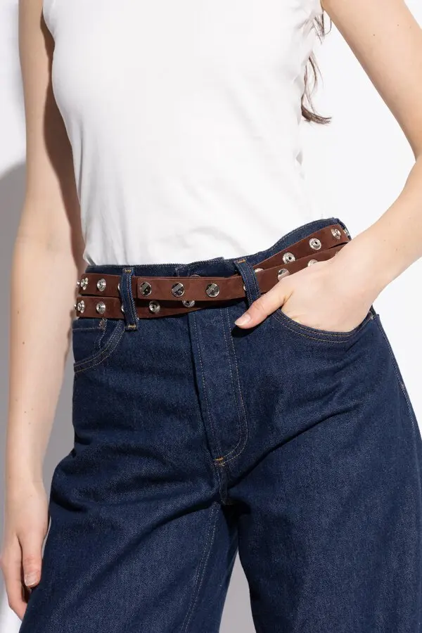Attico Leather Belt - Brown