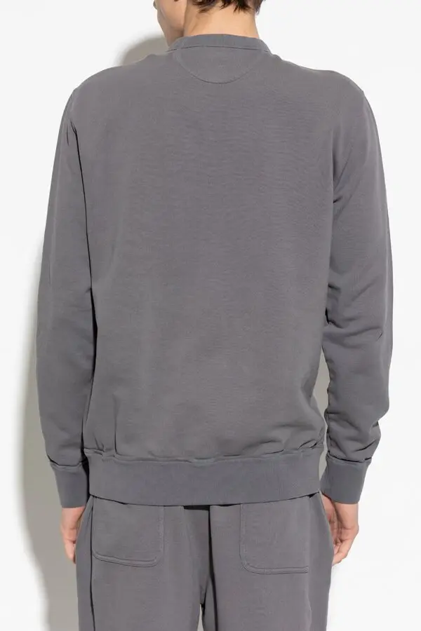 Eleventy Logo Print Sweatshirt - Grey