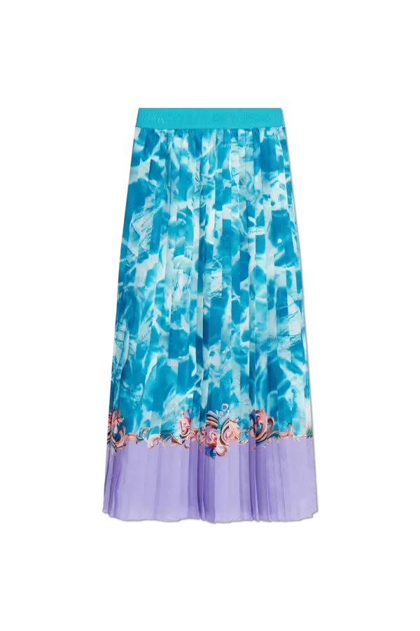 Versace Pleated Midi Skirt - Blue