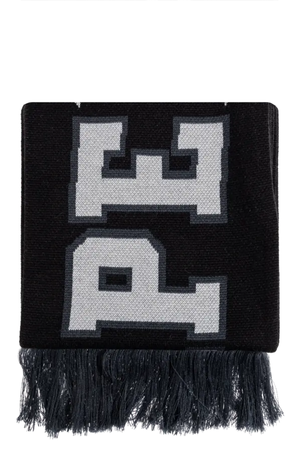 A BATHING APE Scarf With Logo - Black