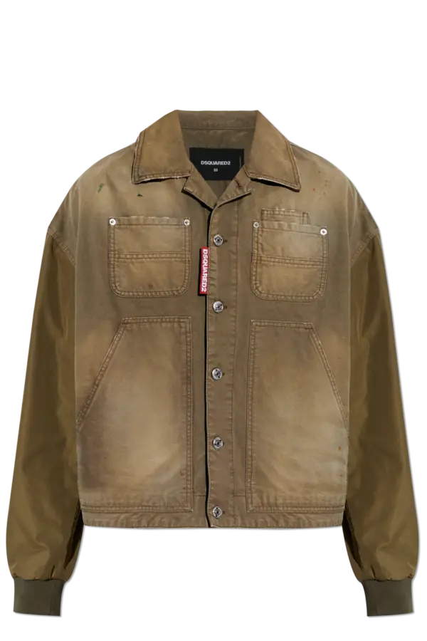 Dsquared2 Vintage Effect Denim Jacket - Brown