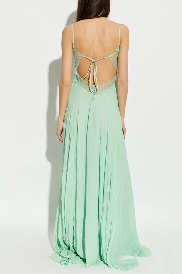 Blumarine Lace Insert Dress - Green