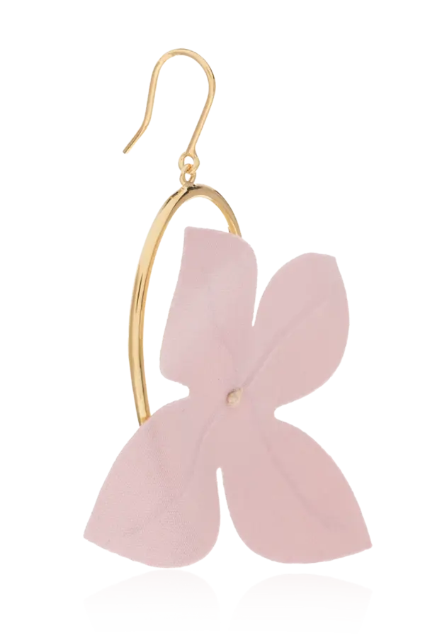 Marni Floral Motif Hoop Earrings - Pink