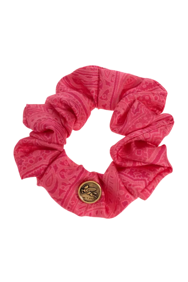 Etro Silk Hair Scrunchie - Pink