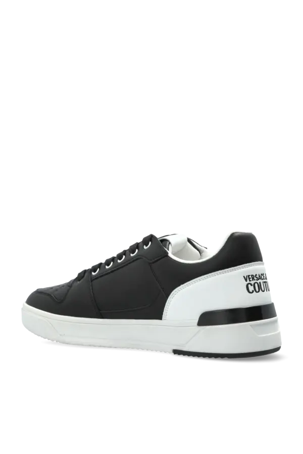 Versace Logo Low-top Sneakers - Black