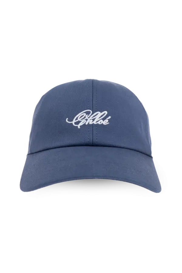 Chloé Baseball Cap With Embroidered Logo - Blue