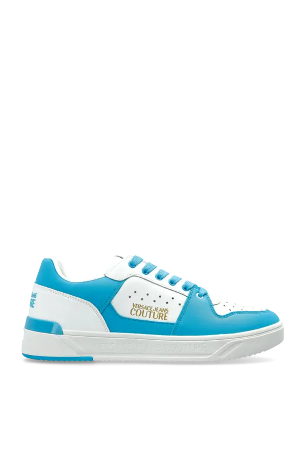 Versace Printed Logo Sneakers - Blue