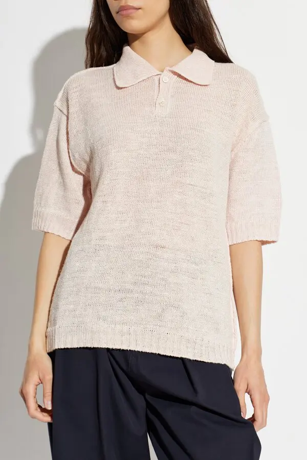 MAISON MARGIELA Linen Polo - Pink