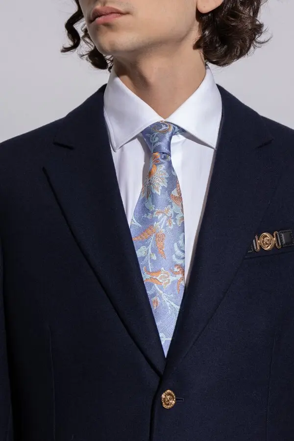 Etro Silk Neck Tie - Blue