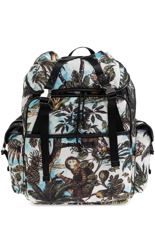 Dsquared2 Logo Printed Backpack - Multicolour
