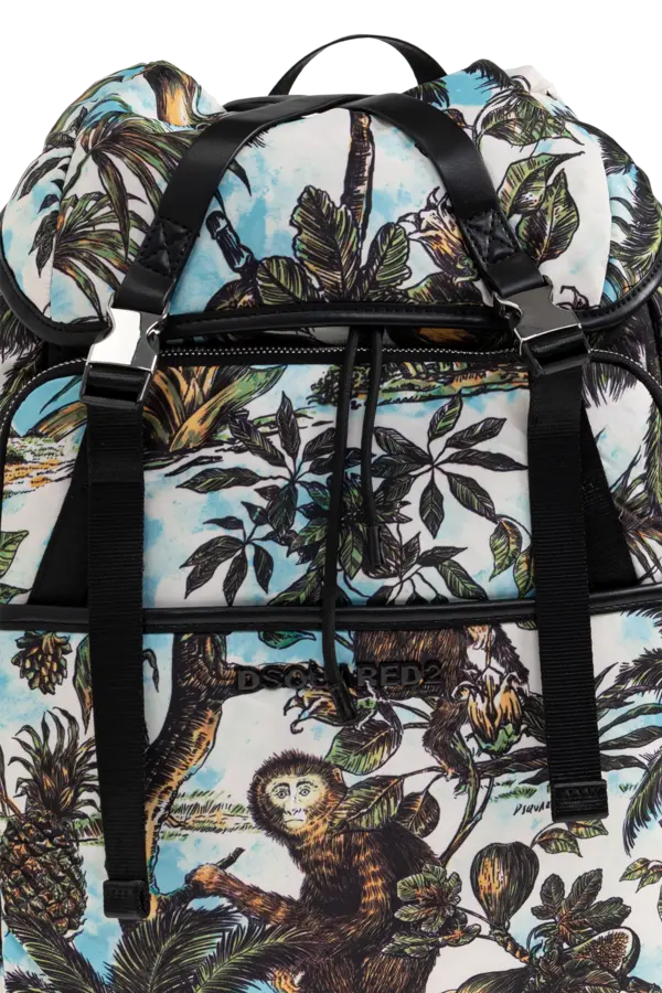 Dsquared2 Logo Printed Backpack - Multicolour