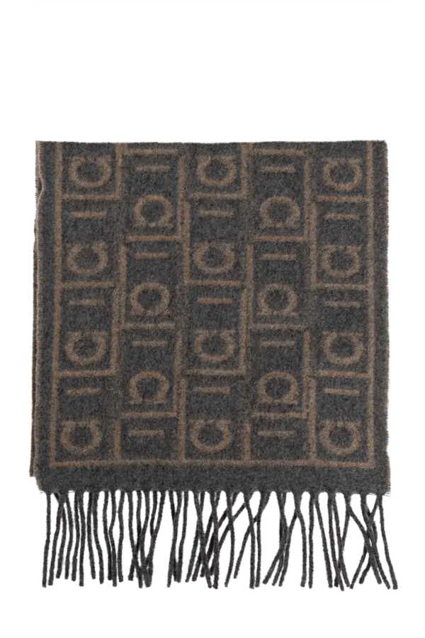 FERRAGAMO Cashmere Scarf - Grey