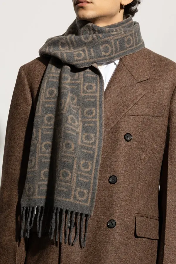 FERRAGAMO Cashmere Scarf - Grey