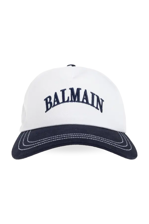 Balmain Baseball Cap With Embroidered Logo - White