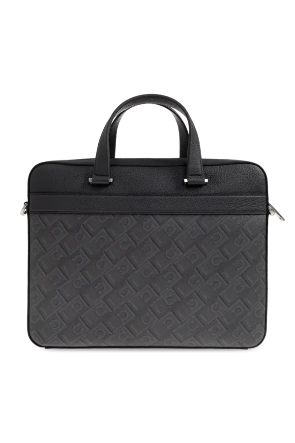 FERRAGAMO Monogram Briefcase - Grey