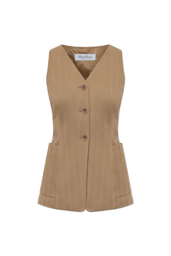 Max Mara Falla" Vest - Beige