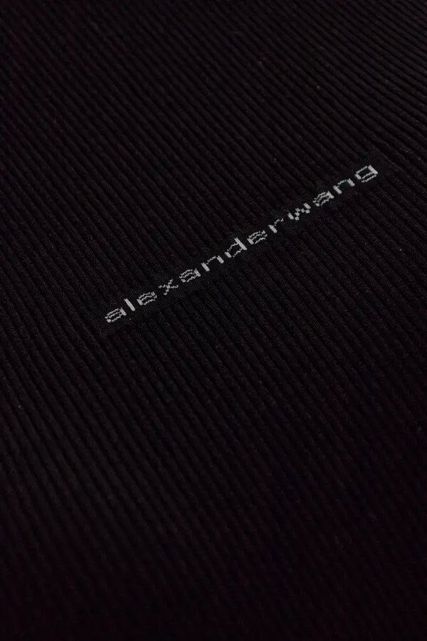 Alexander Wang Logo Ribbed Top