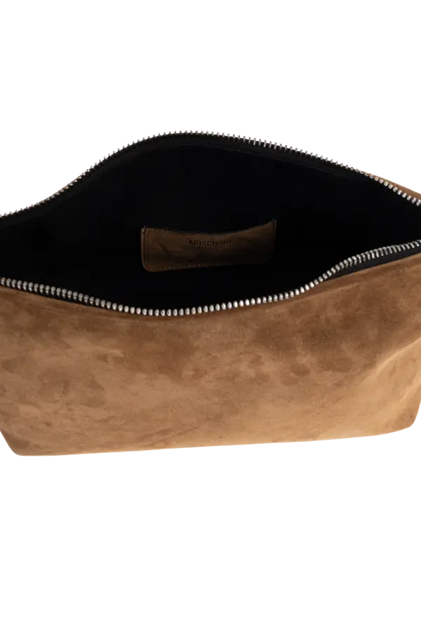 Moschino Suede Shoulder Bag - Brown